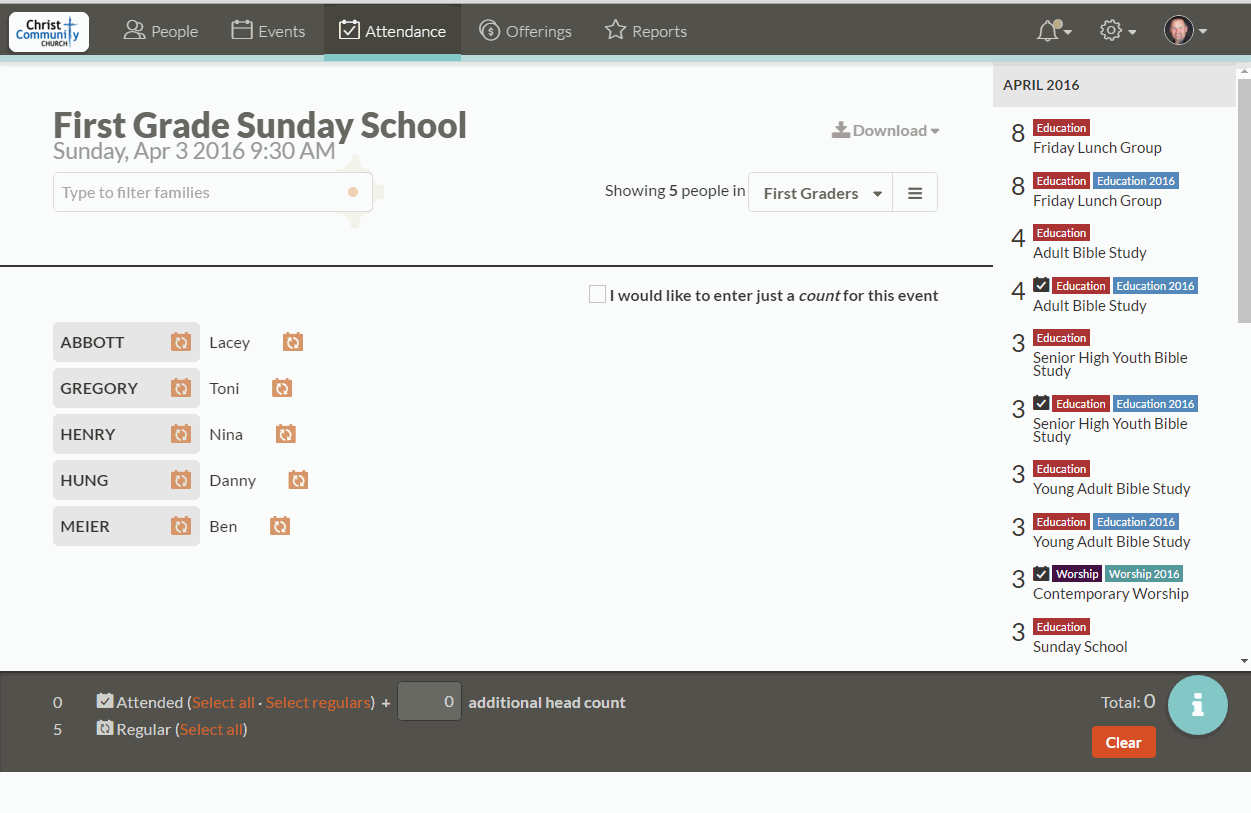 Creating Sunday School Rosters with Attendance Sheets