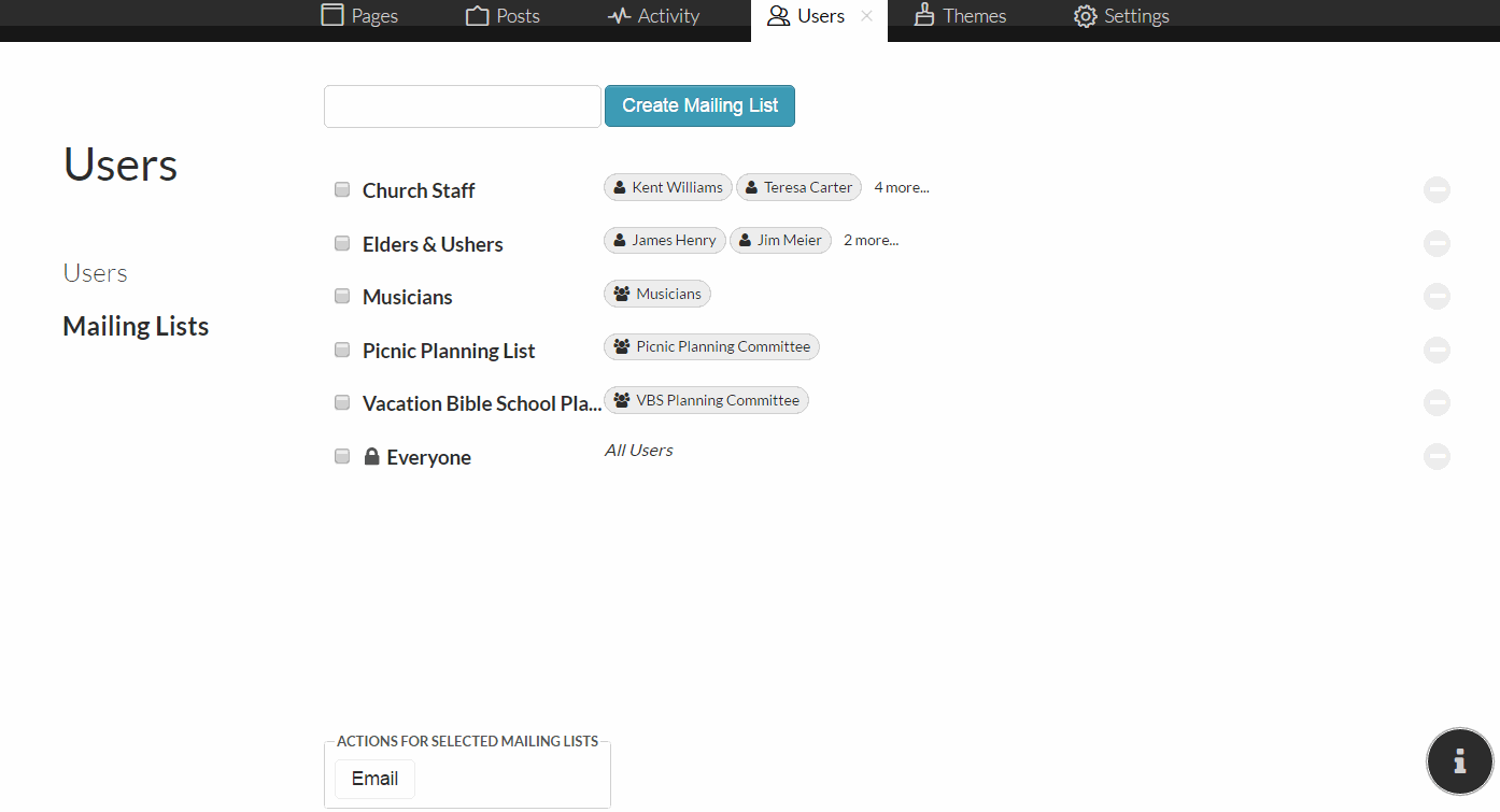 Managing Your Email Communications with Church360° Unite