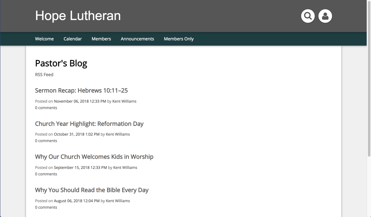 Feeds - Church360° Unite Features