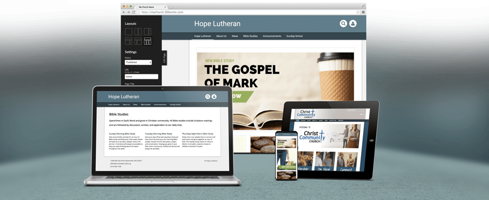 User-Friendly Church Website Builder | Church360° Unite